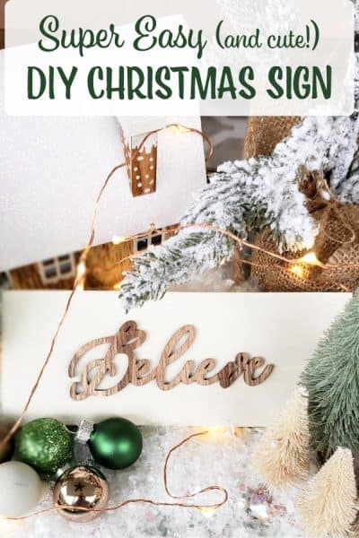 DIY Christmas Sign - an easy and fun holiday project